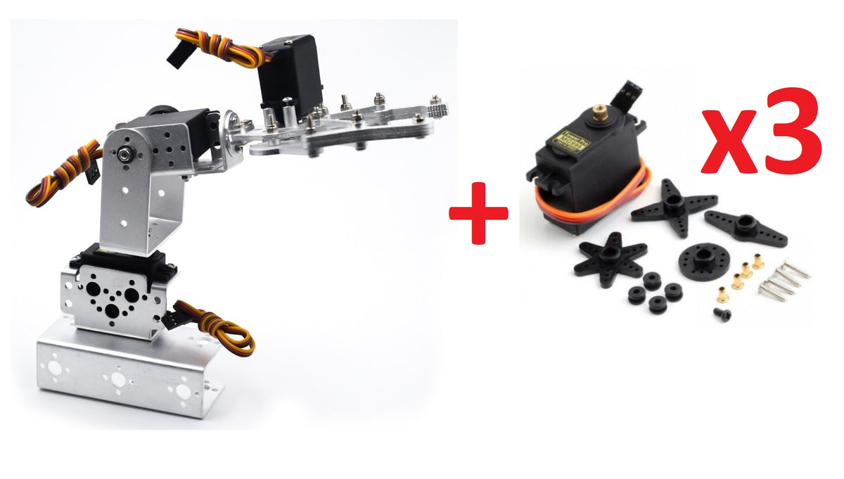 Kit Brazo Robot metálico Arduino V1 – fselectronicscl